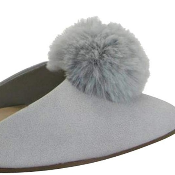 S. the Widow | Shoes | Mavis Grey Ankle Strap Pom Pom Flats | Poshmark